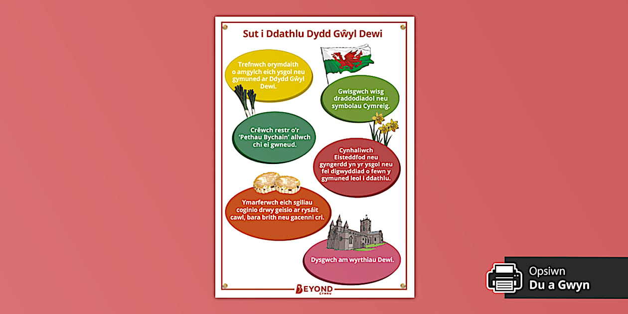 Poster Sut i Ddathlu Dydd Gwyl Dewi (teacher made) - Twinkl