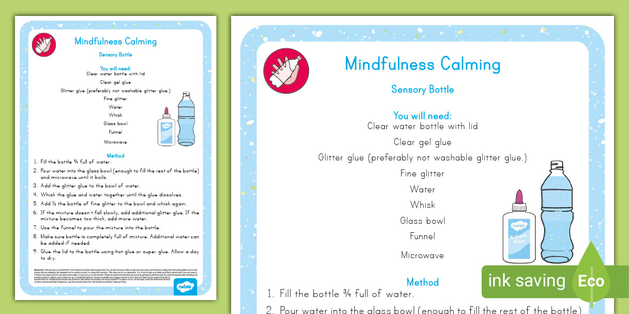 Mindfulness Bottle | National Relaxation Day | Twinkl USA