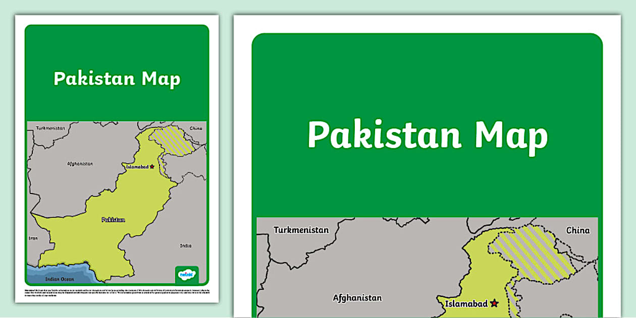 KS1 Pakistan Display Map (teacher made) - Twinkl