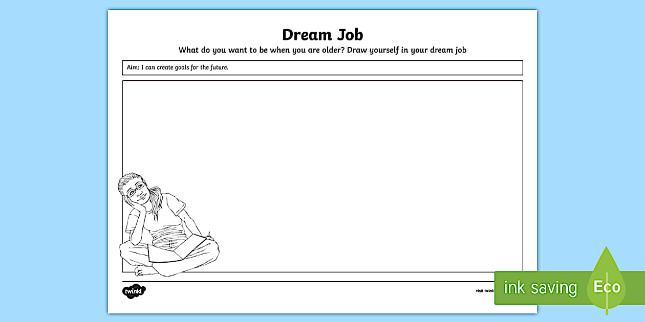 My Dream Job Worksheet – CfE Enterprise First Level