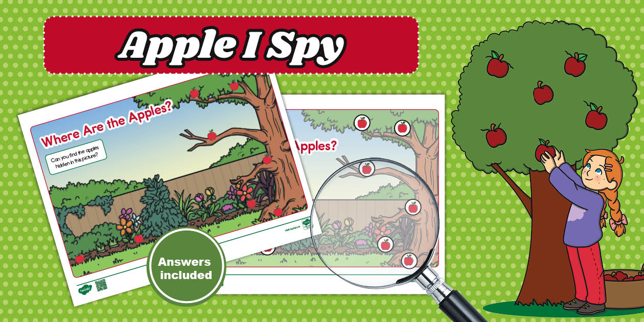 Where are the Apples? I Spy Activity (teacher made) - Twinkl