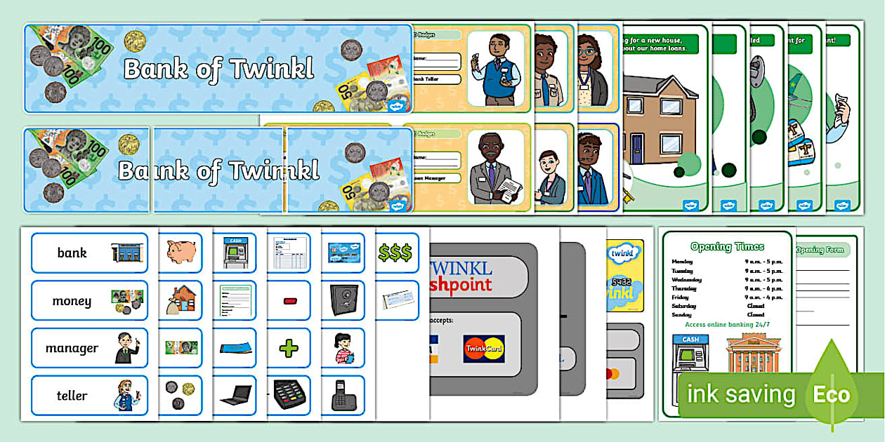Bank Role Play Resource Pack (teacher made) - Twinkl