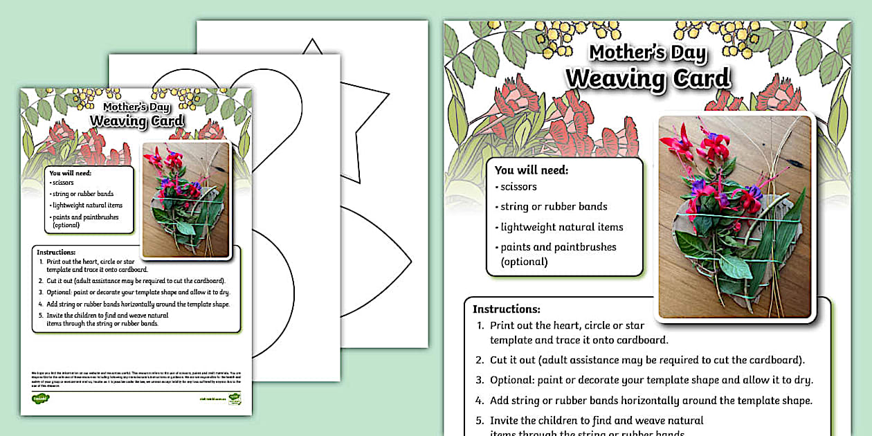 Mother's Day Weaving Card (teacher made) - Twinkl