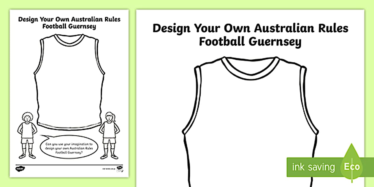 Design Your Own AFL Football Shirt Template | Twinkl Sport