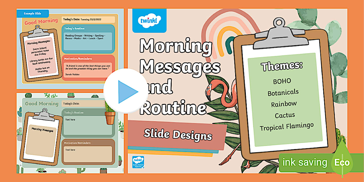 Morning Messages PowerPoint Template | Twinkl (teacher made)