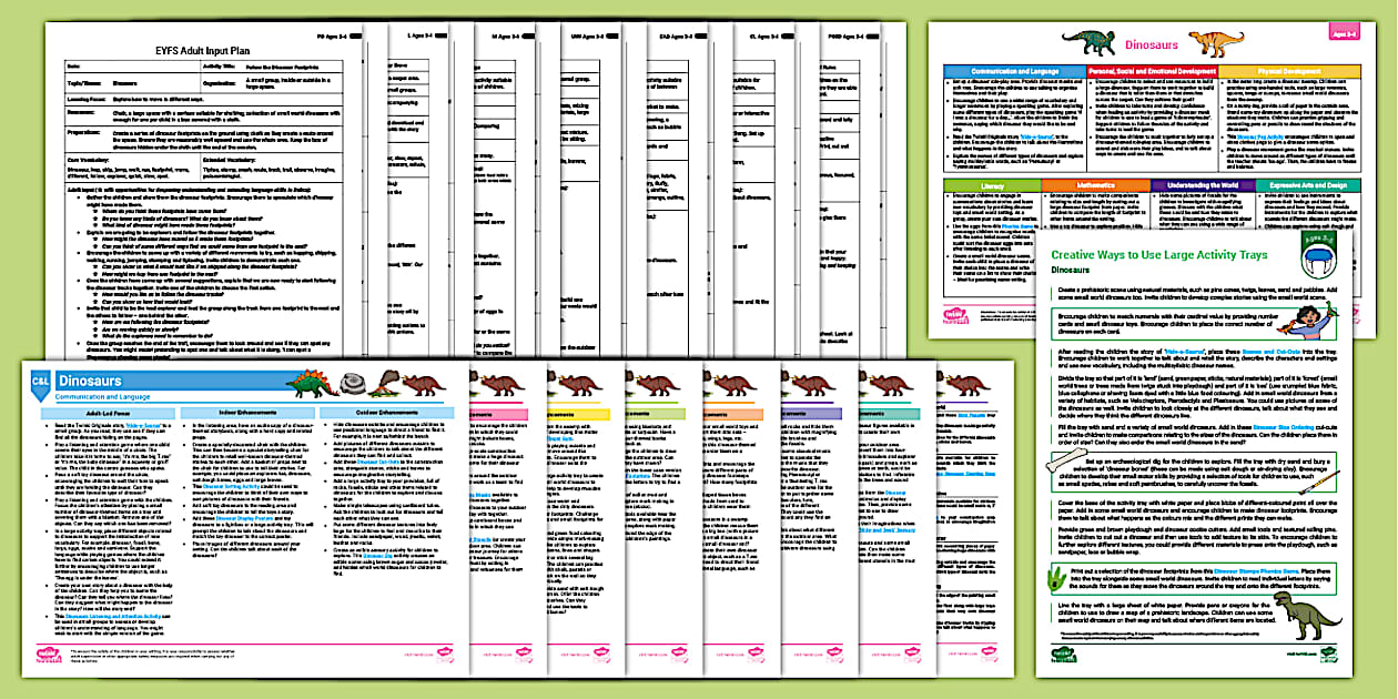 EYFS Ages 3-4 Dinosaurs Bumper Planning Pack - Twinkl