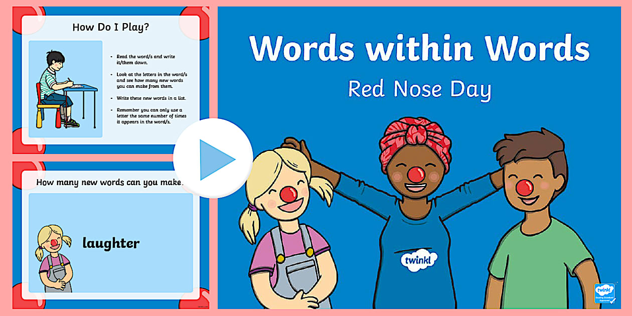 Red Nose Day Games | Words Within Words | Primary Literacy