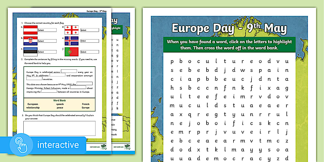 👉 French: Europe Day - Interactive KS2 resource - Twinkl