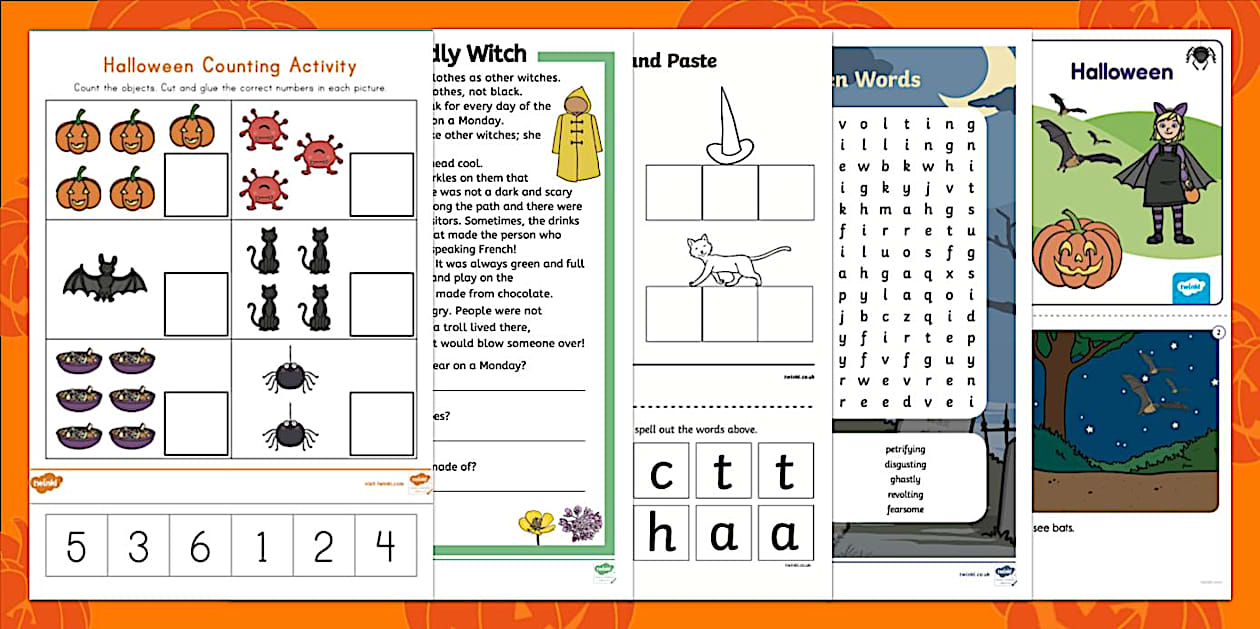 Halloween English Activities Set