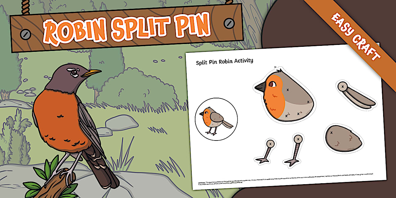 Split Pin Robin Activity - Twinkl - KS1