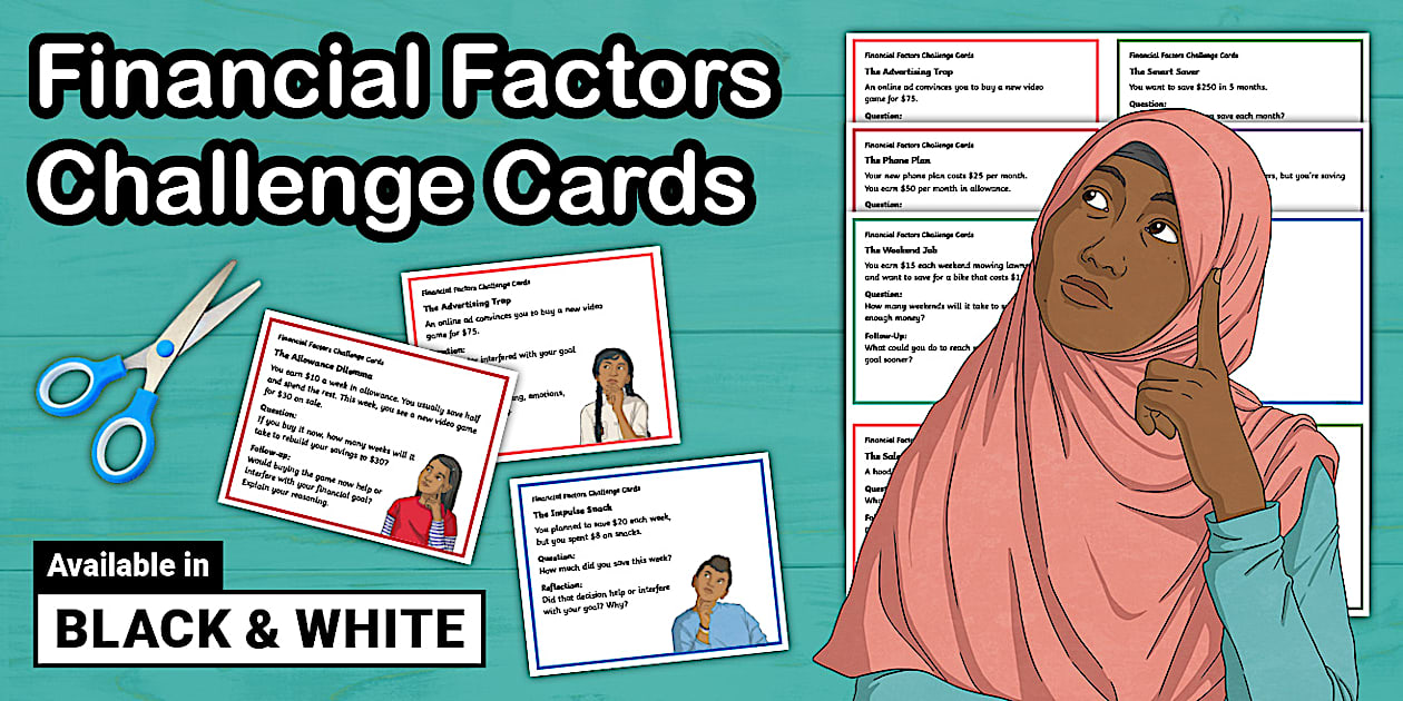Financial Factors Challenge Cards - Early Finisher Activity