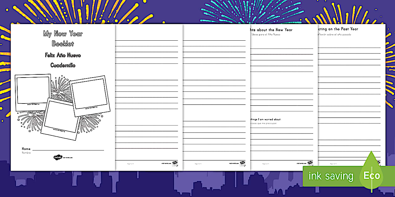 New Year Activity Booklet English/Spanish