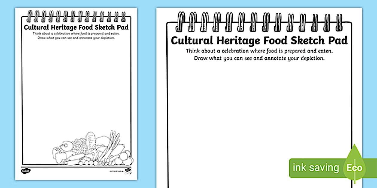 Cultural Heritage Foods Sketch Pad Activity (Lehrer gemacht)