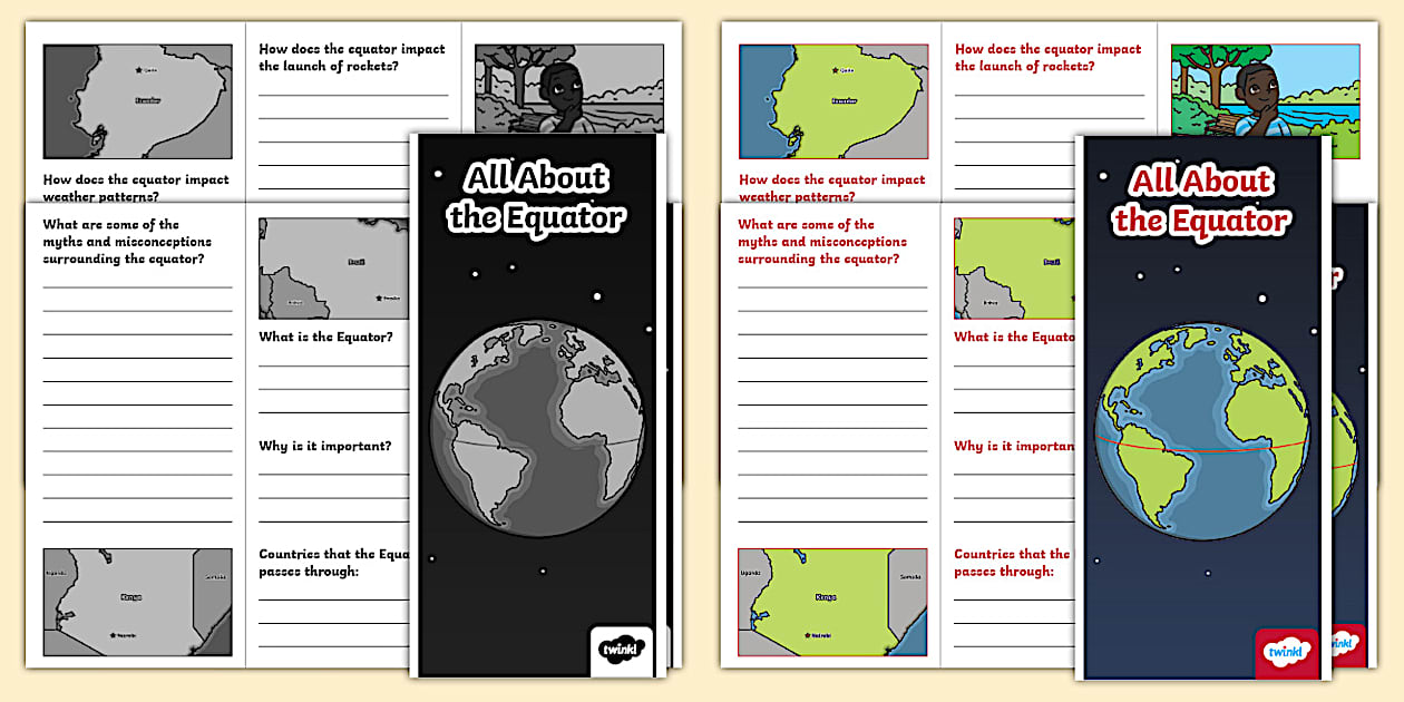 All About the Equator Leaflet Template (Lehrer gemacht)