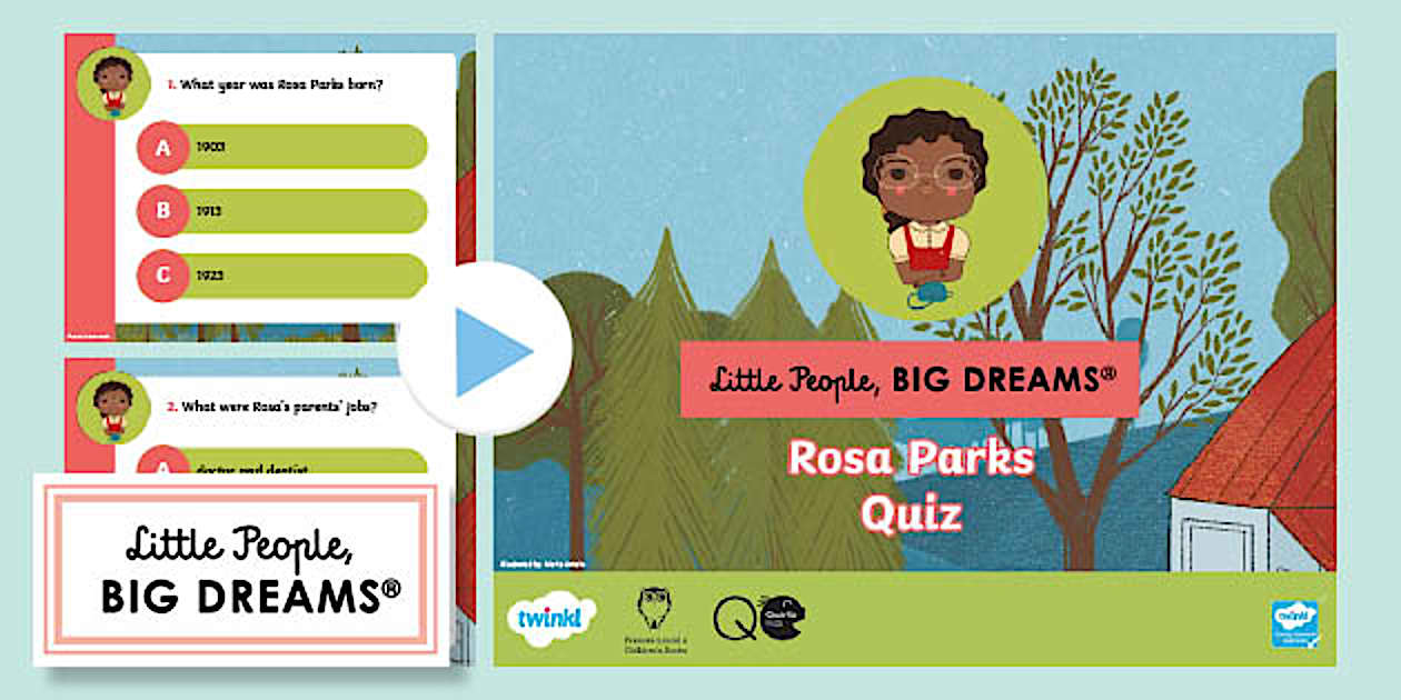 FREE! - Rosa Parks Quiz | Little People, Big Dreams | Twinkl