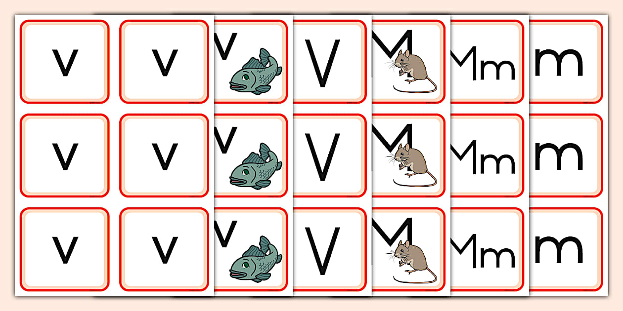 Graad 1 Klanke Dekodeerbare Woordkaarte m, v - Twinkl