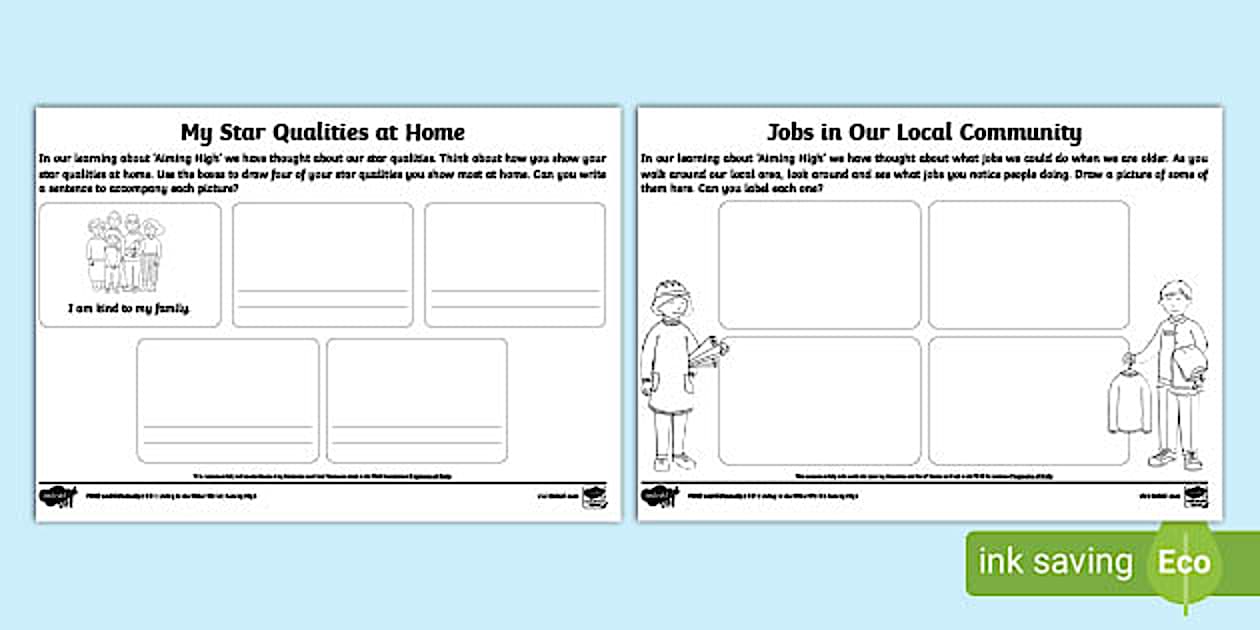 PSHE: KS1 Aiming High - Home Learning Tasks (teacher made)