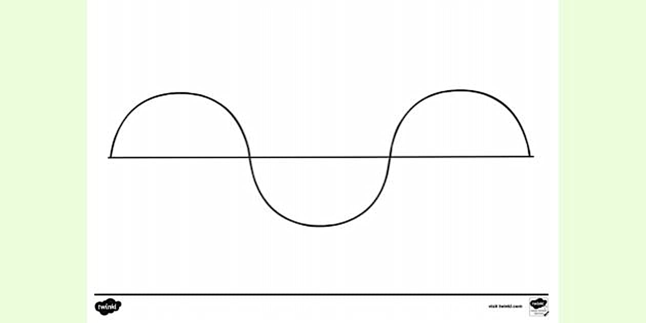 Simple Sound Wave Colouring Sheet (teacher made) - Twinkl
