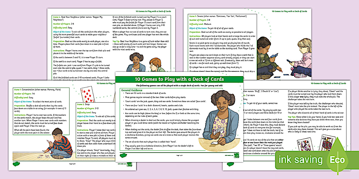 👉 10 Games to Play with Cards (Teacher-Made) - Twinkl