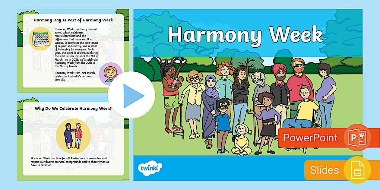 Harmony Week PowerPoint Presentation - Australia EYLF/F-2