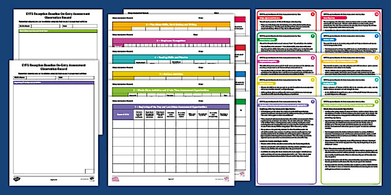 EYFS Reception Baseline On-Entry Assessment Activities (New EYFS 2021)