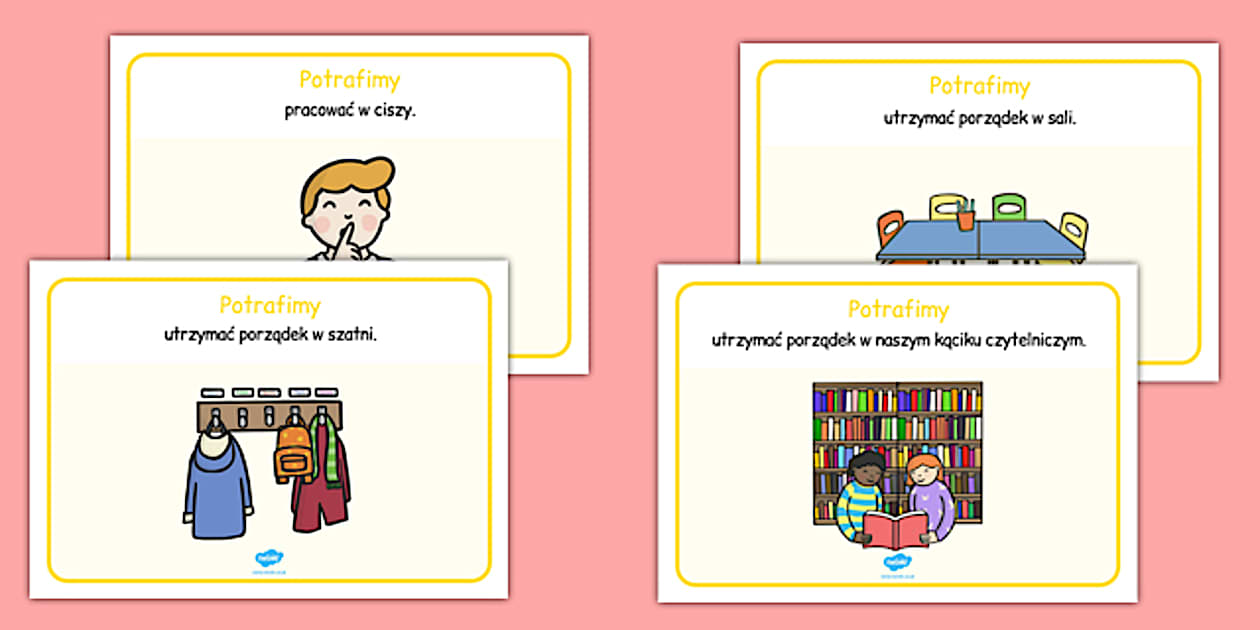 Plakaty Potrafimy Zasady klasowe po polsku - reguły
