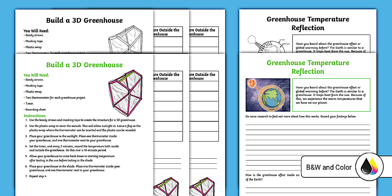 Build a 3D Greenhouse STEAM Activity for 3rd-5th Grade