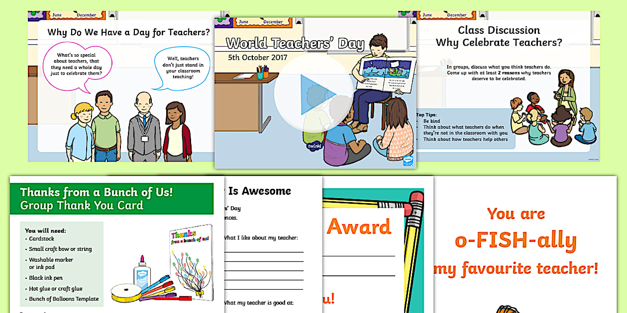 1st/2nd Class World Teachers' Day Resource Pack - Twinkl