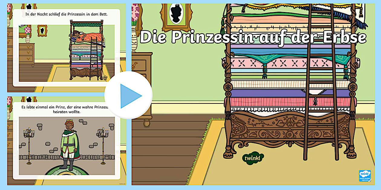 Die Prinzessin auf der Erbse PowerPoint Präsentation