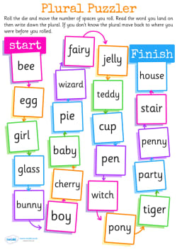 Plurals Board Game (teacher made)