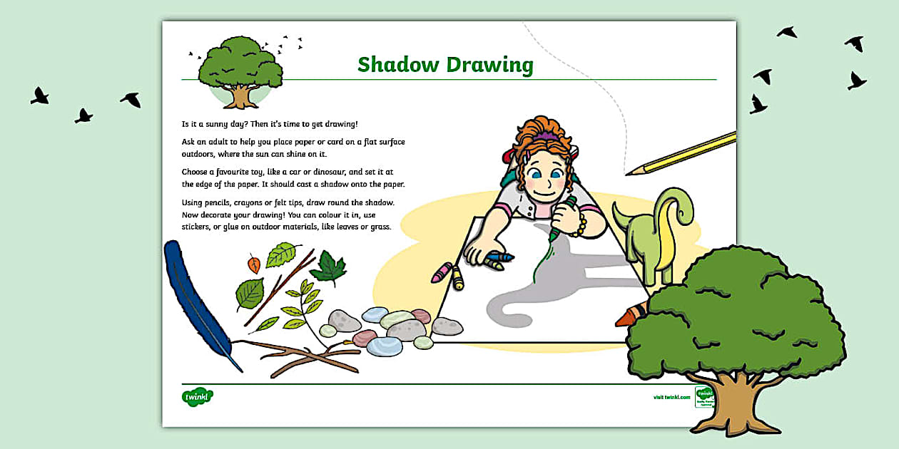 Outdoor Learning Shadow Drawing Activity - Twinkl