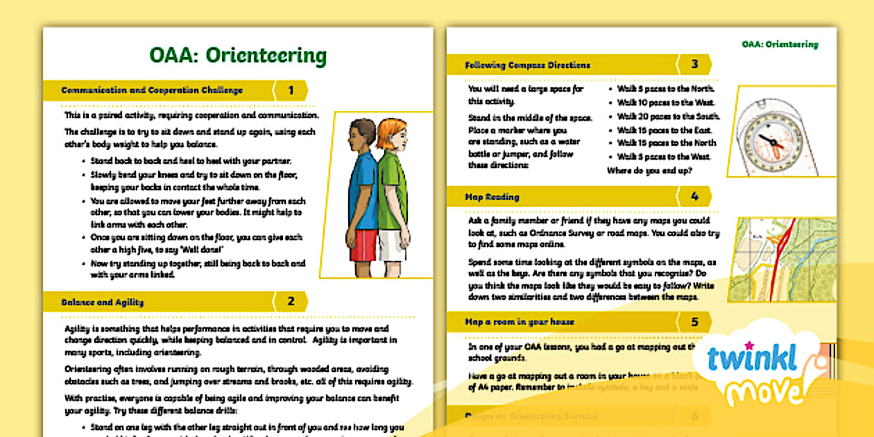 OAA Home Learning | Year 5 PE Planning | Twinkl Move PE