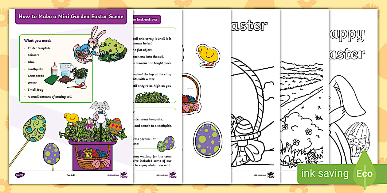 Easter Scene Craft - Primary Resources (teacher made)
