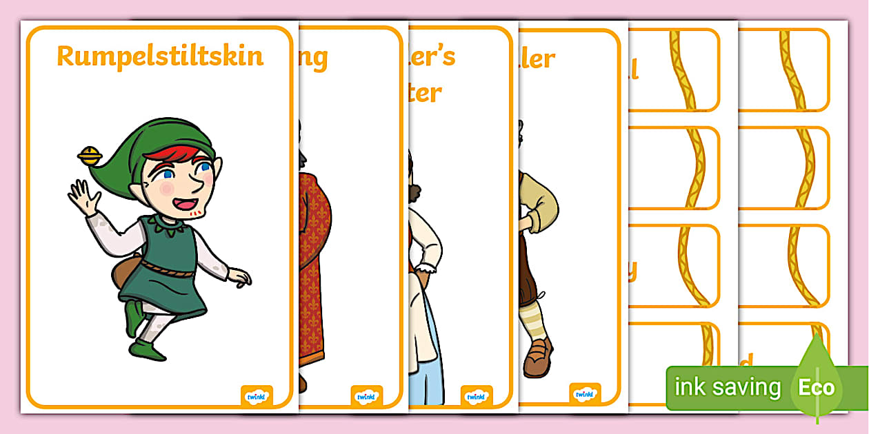Rumpelstiltskin Character Describing Words Matching Activity