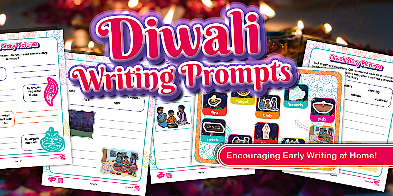 Encouraging Early Writing at Home: Diwali Writing Prompts