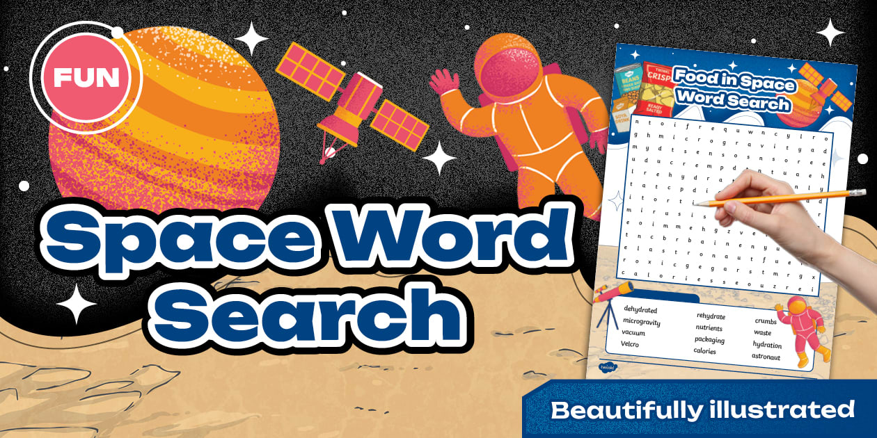 Food in Space Word Search