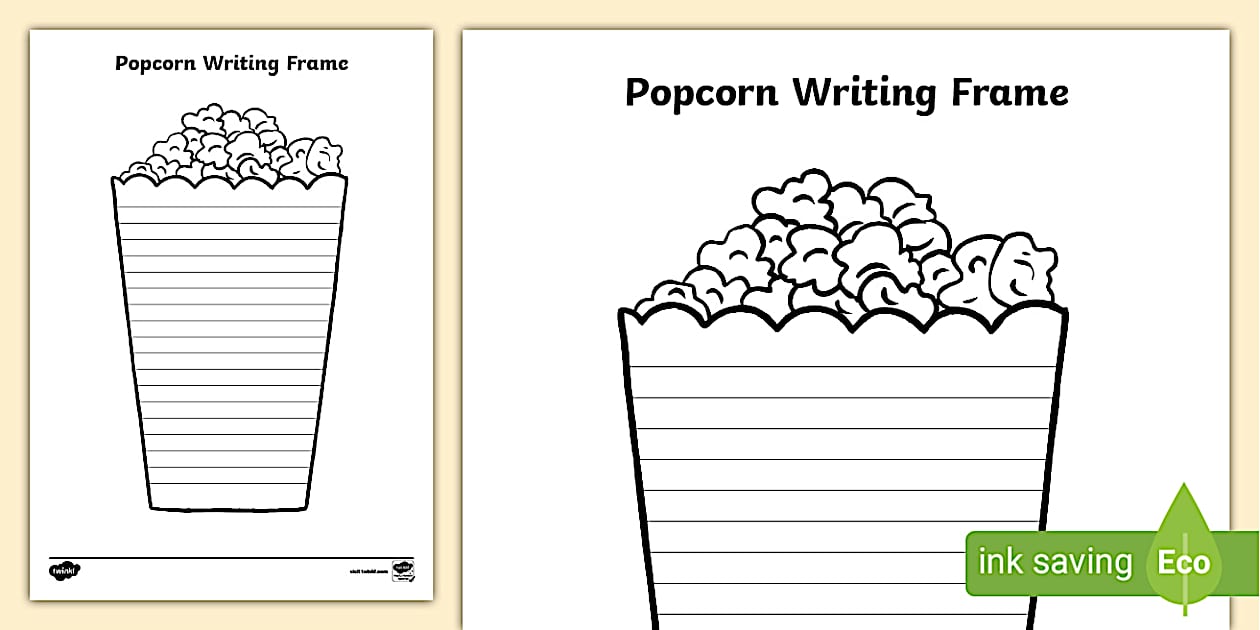 Popcorn Writing Frame (teacher made) - Twinkl