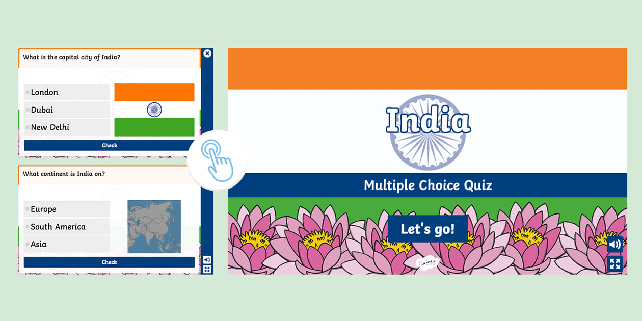 KS1 India Interactive Quiz (Teacher-Made) - Twinkl