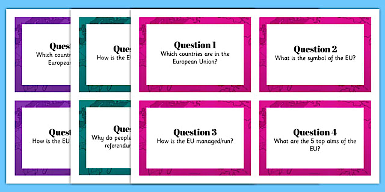 European Union Research Task Cards (Teacher-Made) - Twinkl