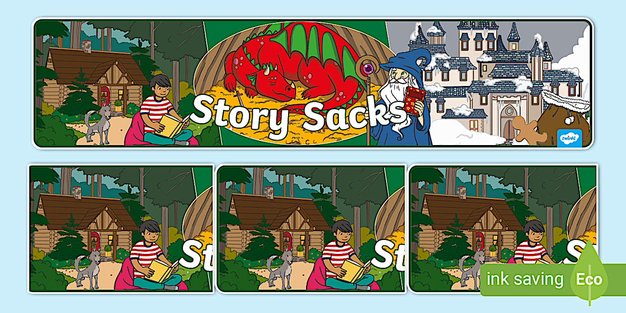 👉 Story Sacks Display Banner (teacher made) - Twinkl