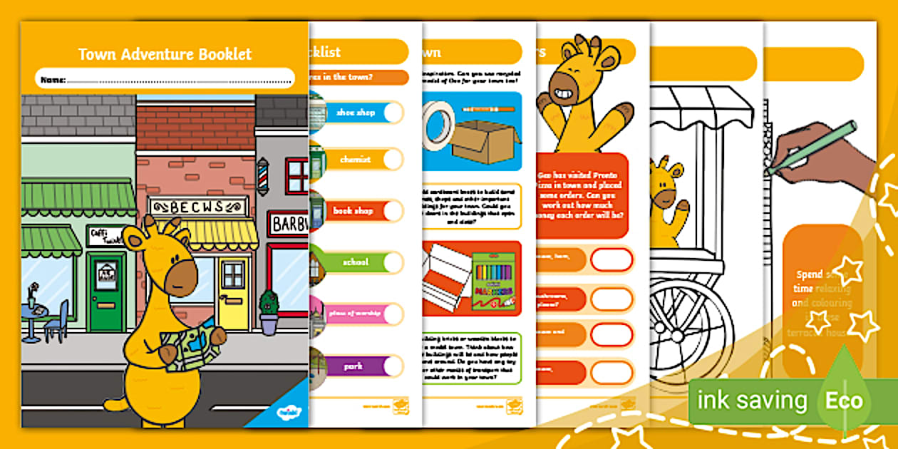 Town Adventure Booklet (teacher made) - Twinkl