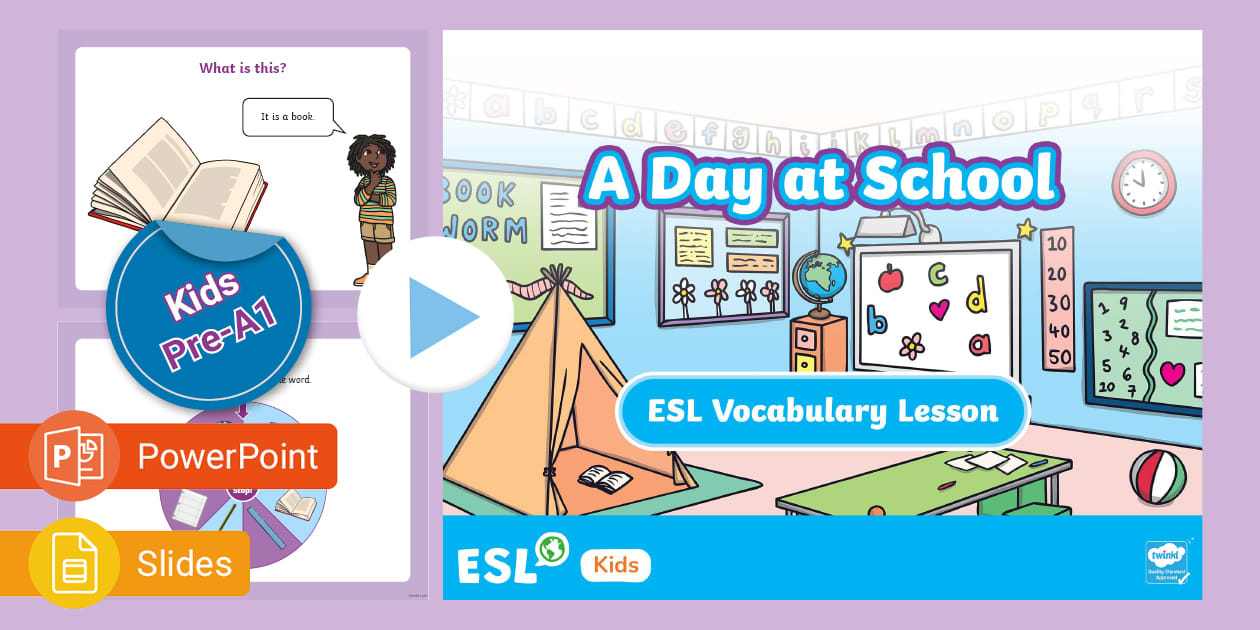 ESL School Vocabulary Lesson for Kids (Lehrer gemacht)