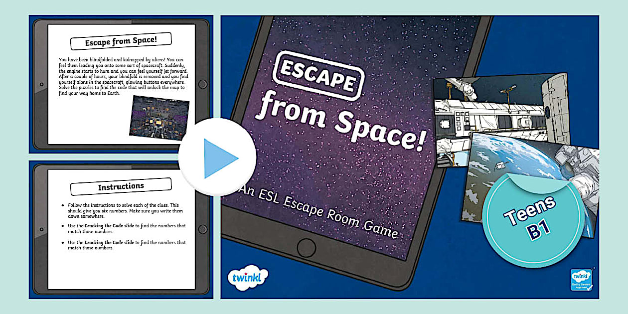 ESL Space Escape Room [Teens, B1] (teacher made) - Twinkl