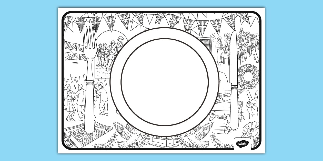 KS2 VE Day Place Mats - History Celebrations
