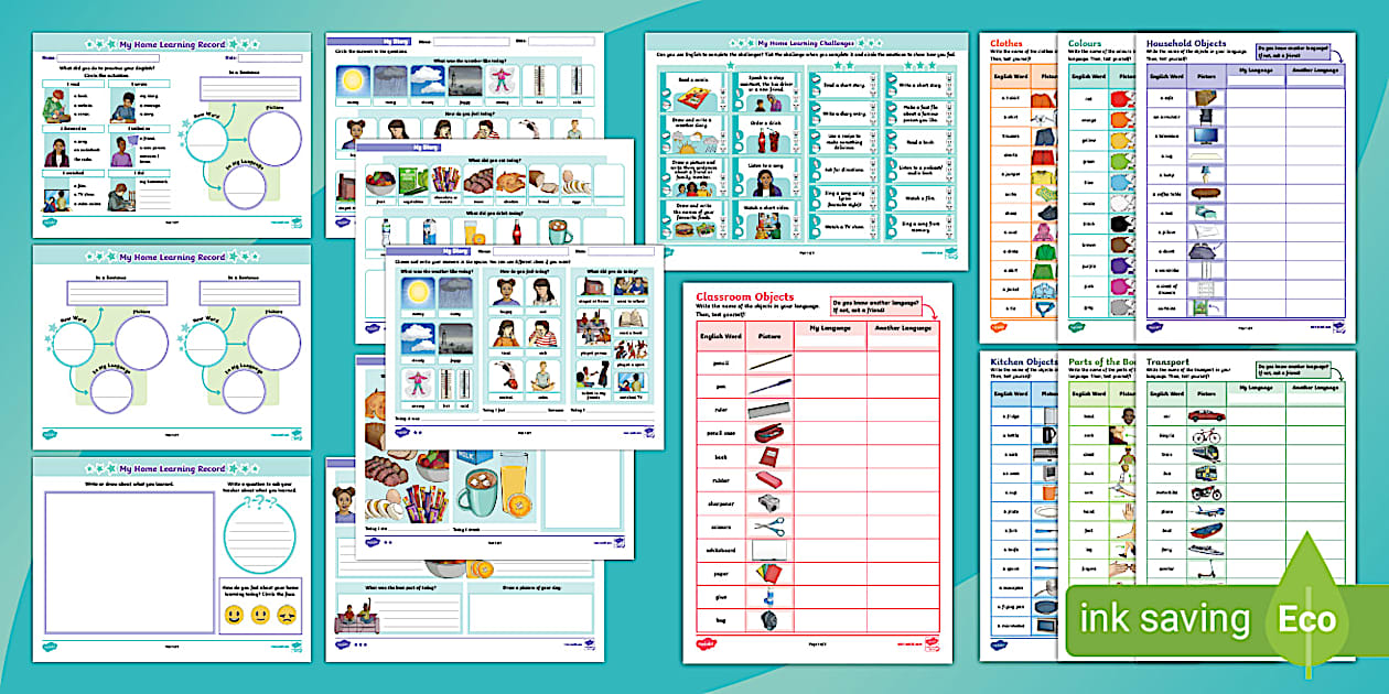 EAL Basic Skills Multilingual Home Learning Tasks - Twinkl
