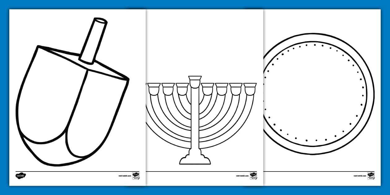 Blank Hanukkah Templates (Teacher-Made) - Twinkl