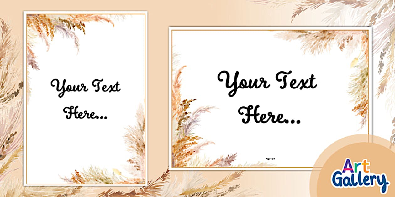 Boho Neutral Editable Poster (teacher made) - Twinkl