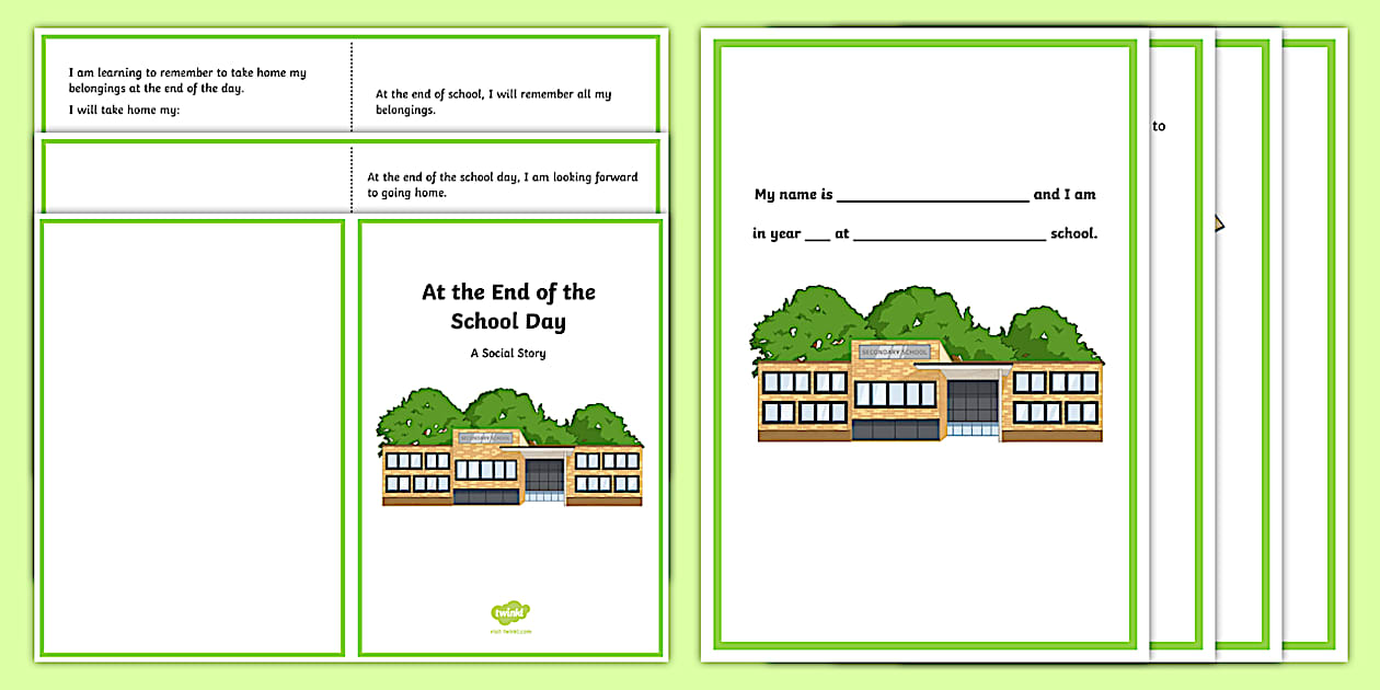 At the End of the School Day Social Situation (teacher made)