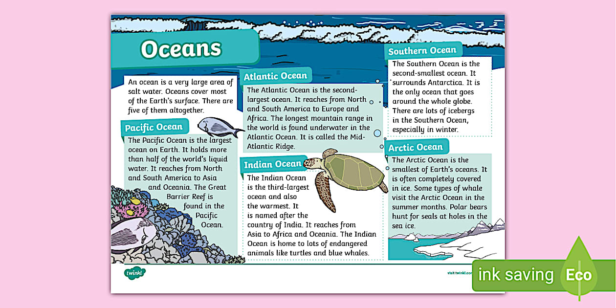 Oceans Fact File (teacher made) - Twinkl