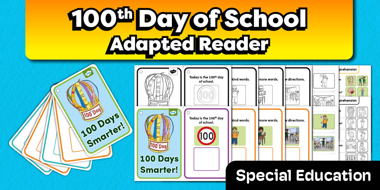 100th Day of School Adapted Reader for Special Education